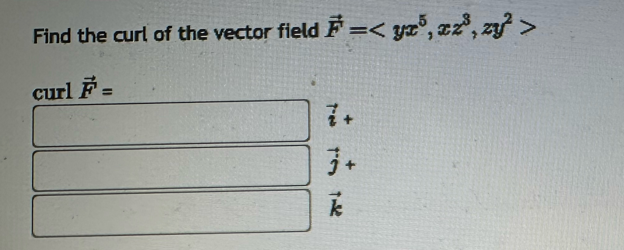 Solved Find the curl of the vector field | Chegg.com