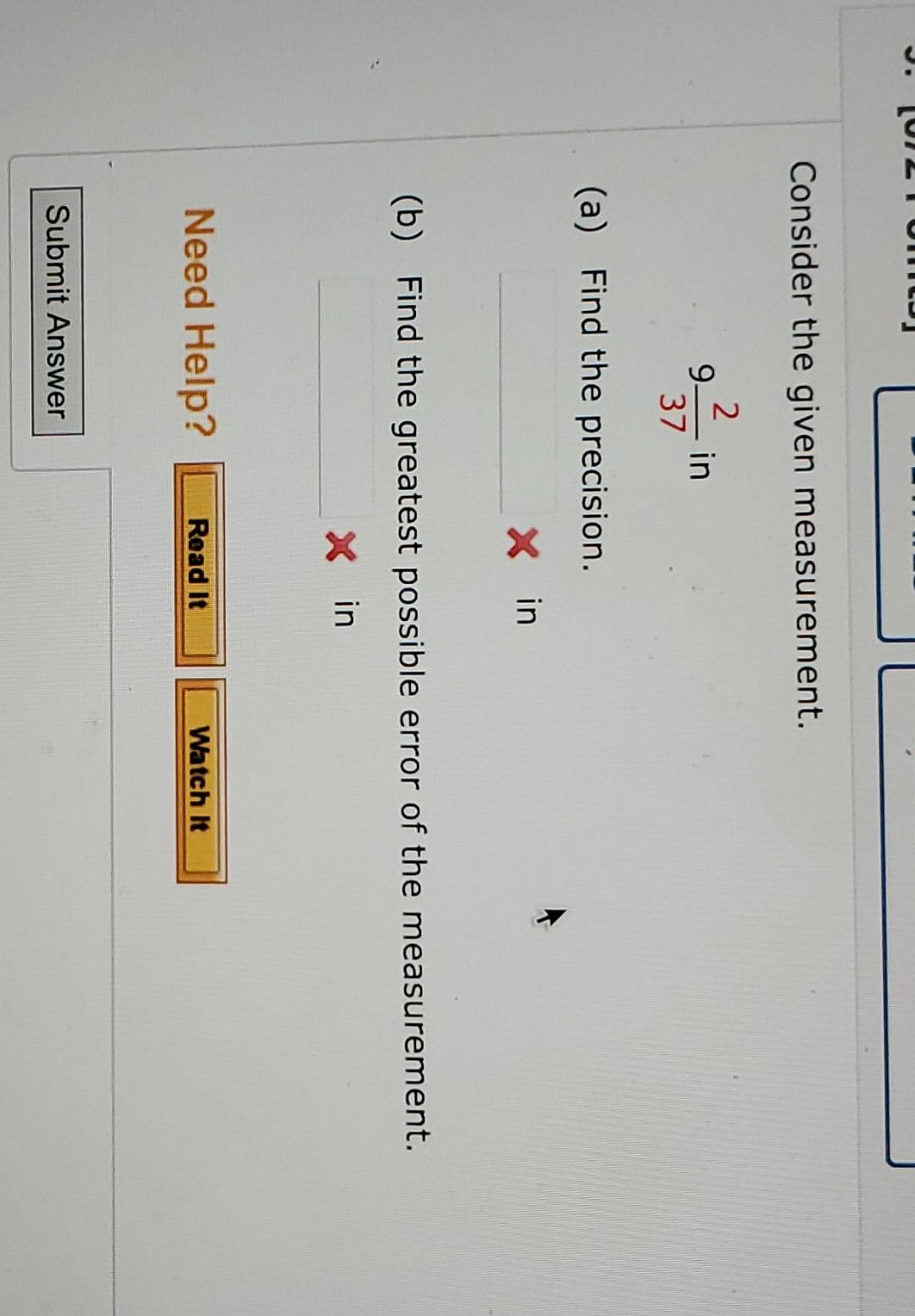 Solved Consider the given measurement. 9372 in (a) Find the | Chegg.com