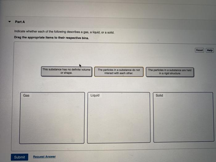 Solved Part A Indicate whether each of the following | Chegg.com