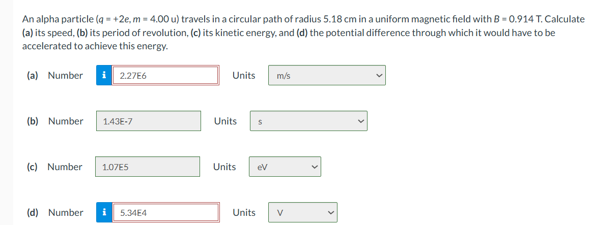 Solved An alpha particle ( \( ﻿q=+2 ﻿e, | Chegg.com