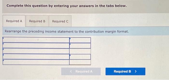 Solved Problem 12-24 (Algo) Prepare a contribution margin | Chegg.com