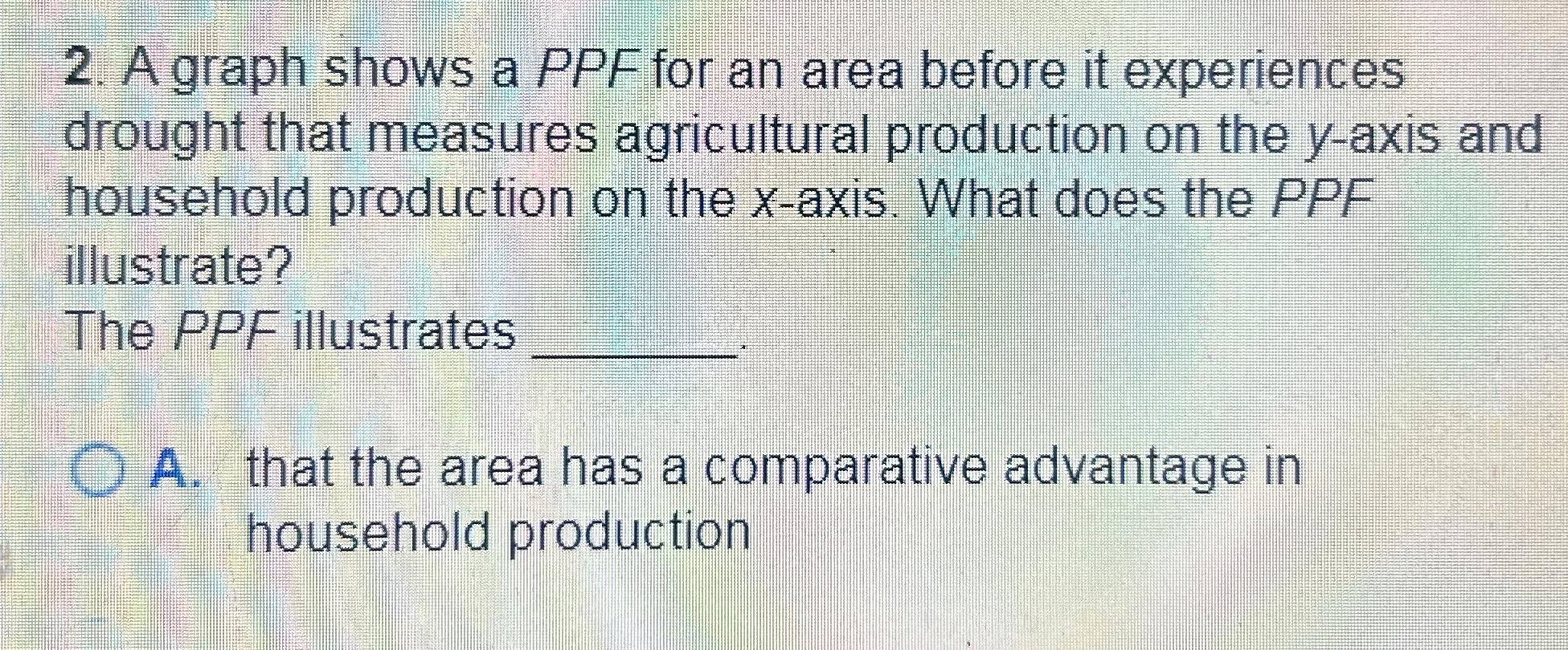 Solved A graph shows a PPF for an area before it experiences | Chegg.com