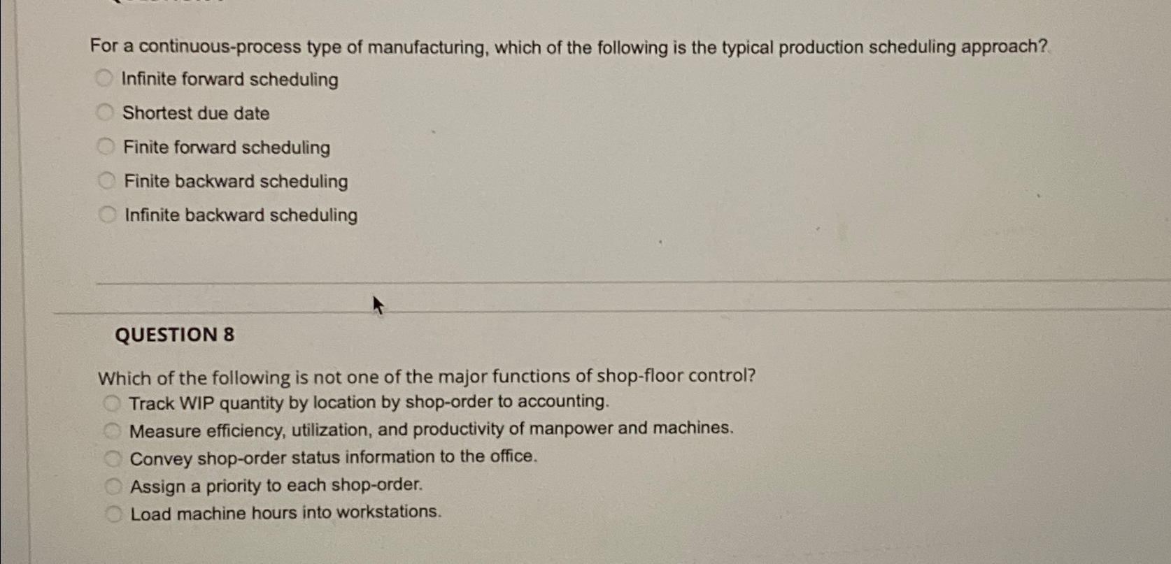 Solved For a continuous-process type of manufacturing, which | Chegg.com