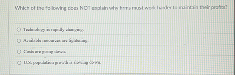 Solved Which of the following does NOT explain why firms | Chegg.com