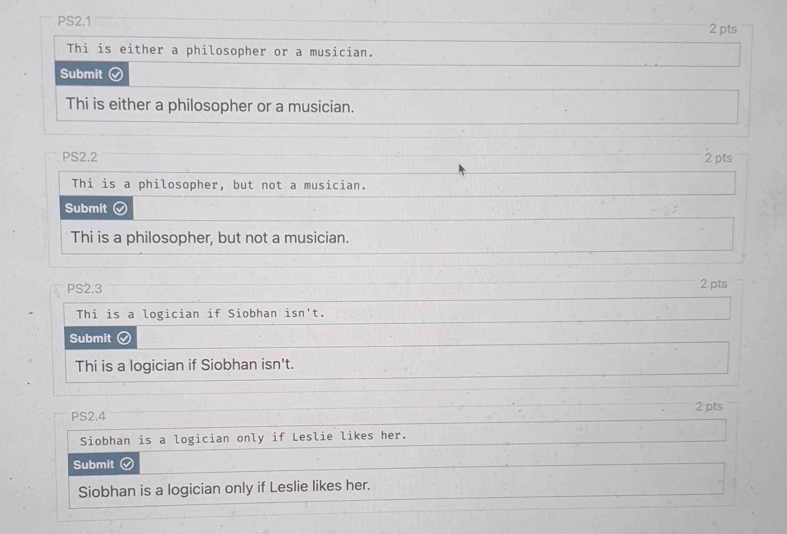 To enter logical symbols on the keyboard, use: not¬ | Chegg.com