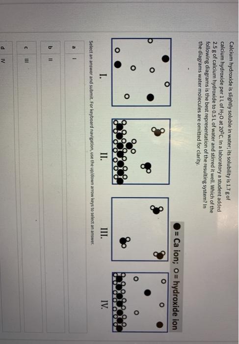 Solved Calcium hydroxide is slightly soluble in water; its | Chegg.com
