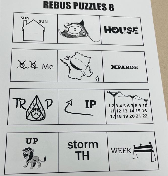 Solved REBUS PUZZLE 5 REBUS PUZZLES 6 REBUS PUZZLES | Chegg.com