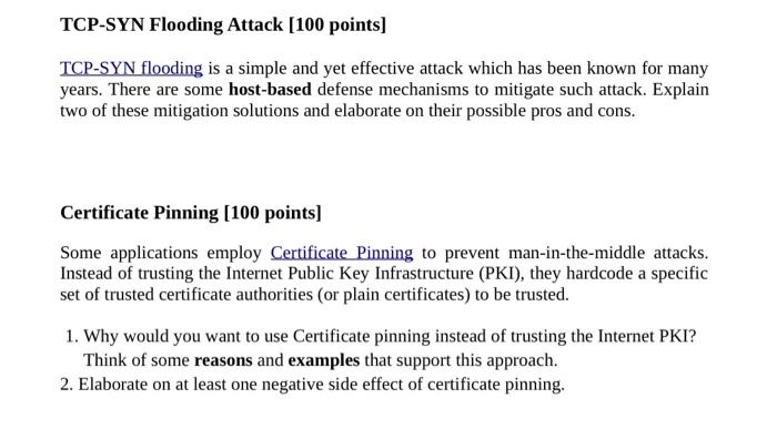 Solved Tcp Syn Flooding Attack [100 Points] Tcp Syn Flooding