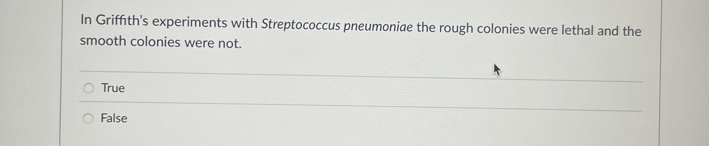 Solved In Griffith's experiments with Streptococcus | Chegg.com