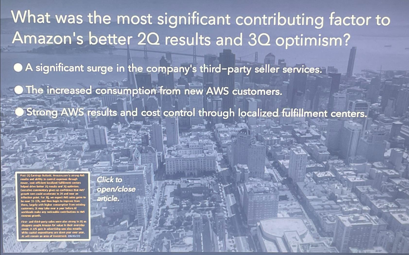 Solved What was the most significant contributing factor to | Chegg.com