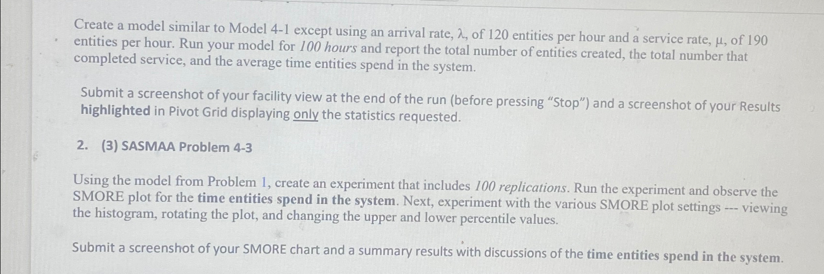 Solved Create a model similar to Model 4-1 ﻿except using an | Chegg.com