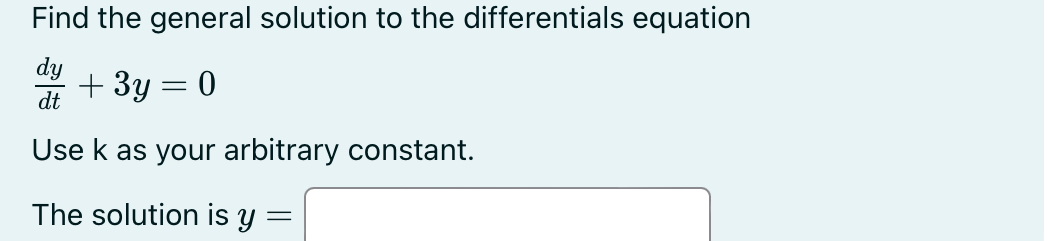 Solved Find the general solution to the differentials | Chegg.com