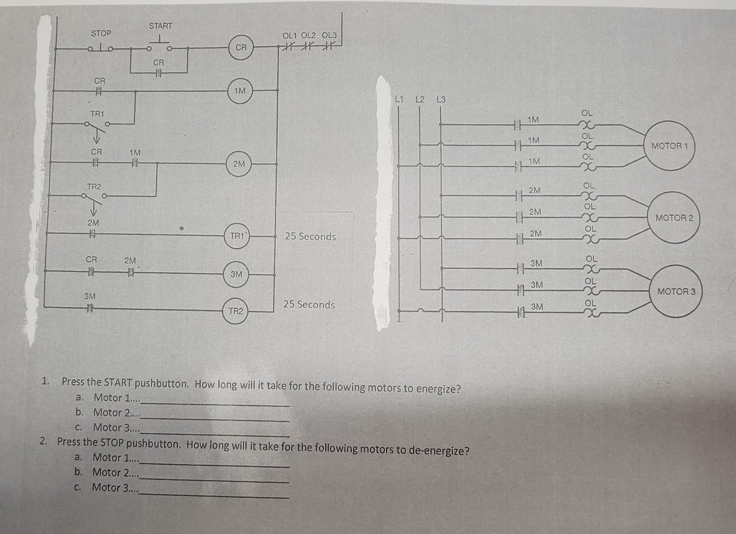 Solved 1. Press the START pushbutton. How long will it take | Chegg.com