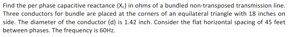 Solved Find the per phase capacitive reactance | Chegg.com