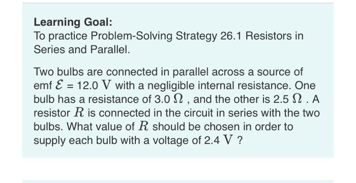 Solved Learning Goal: To practice Problem-Solving Strategy | Chegg.com