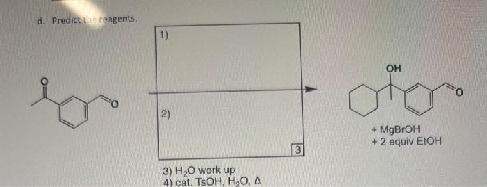 Solved igro f. Fill in box with proper reagents to afford | Chegg.com