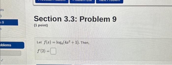 mat 265 section 3.3 problem 9 | Chegg.com