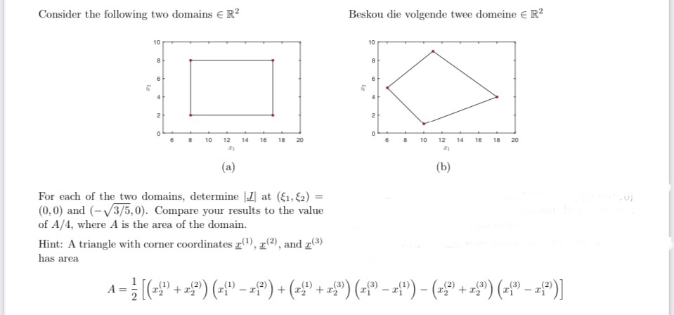 Solved Consider the following two domains inR2Beskou die | Chegg.com