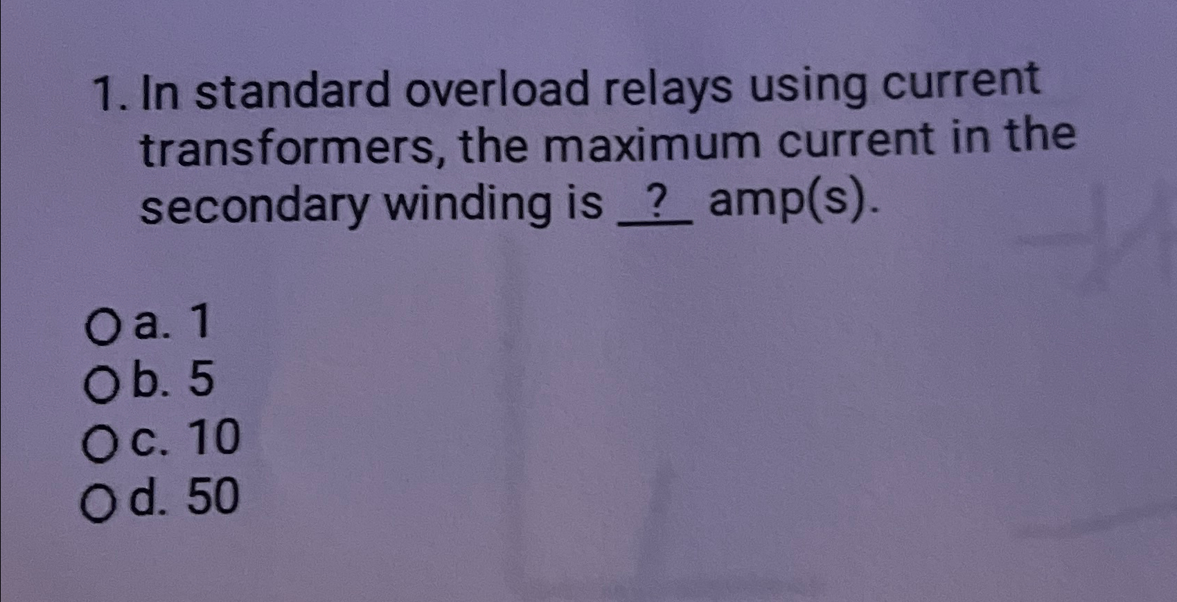 Solved In standard overload relays using current | Chegg.com