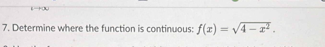 Solved Determine where the function is continuous: | Chegg.com