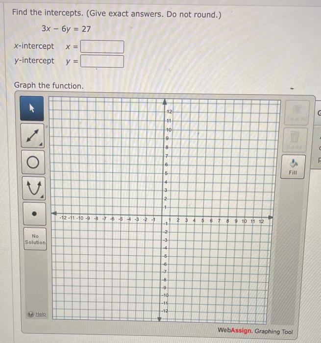 Solved Find the intercepts. (Give exact answers. Do not | Chegg.com