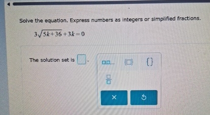 Solved Solve the equation. Express numbers as integers or | Chegg.com