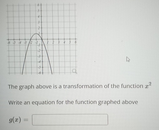 Solved The graph above is a transformation of the function | Chegg.com