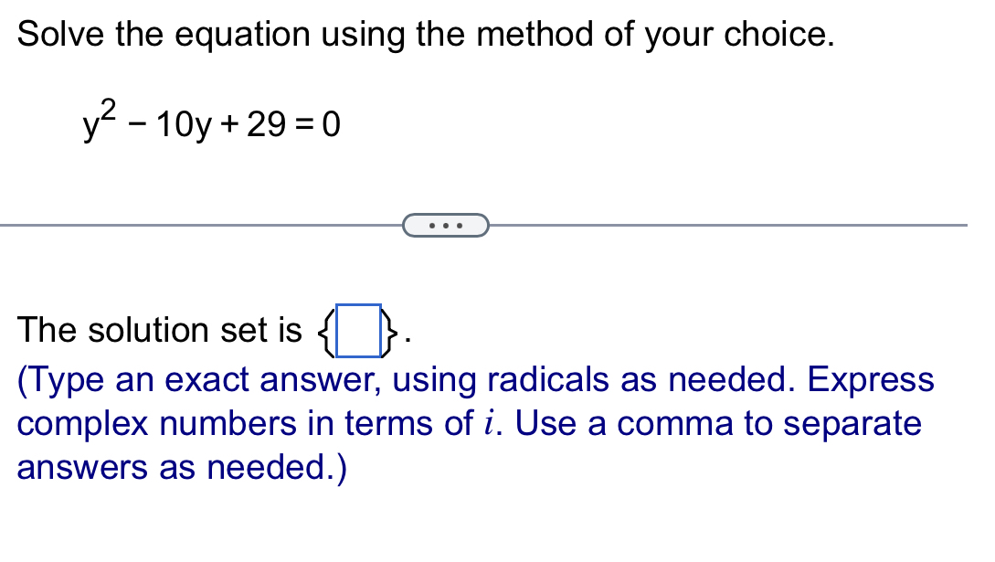 Solved Solve the equation using the method of your | Chegg.com