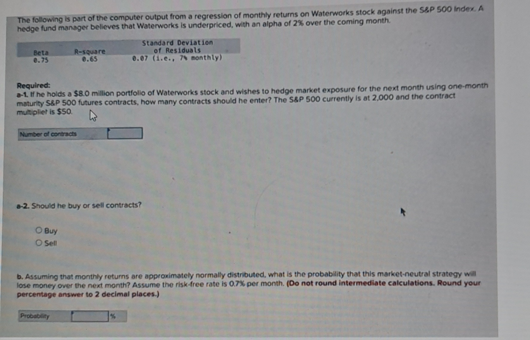 Solved The following is part of the computer output from a | Chegg.com