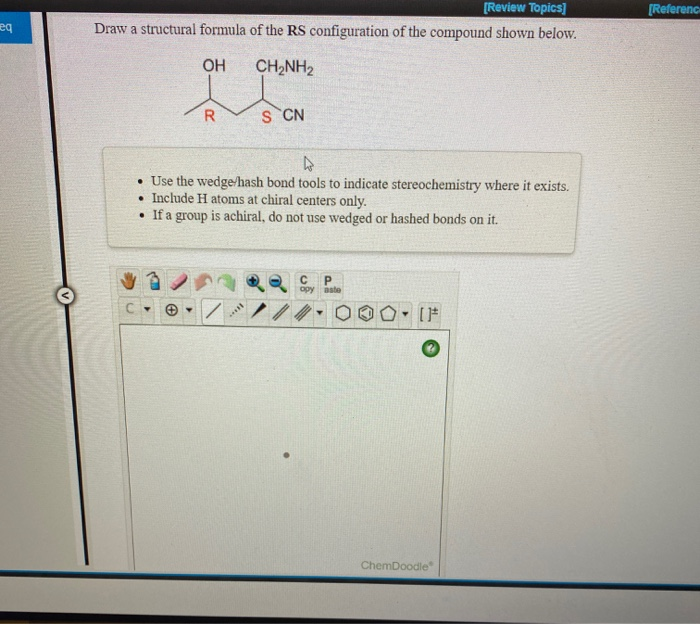 Solved [Review Topics] Draw a structural formula of the R | Chegg.com
