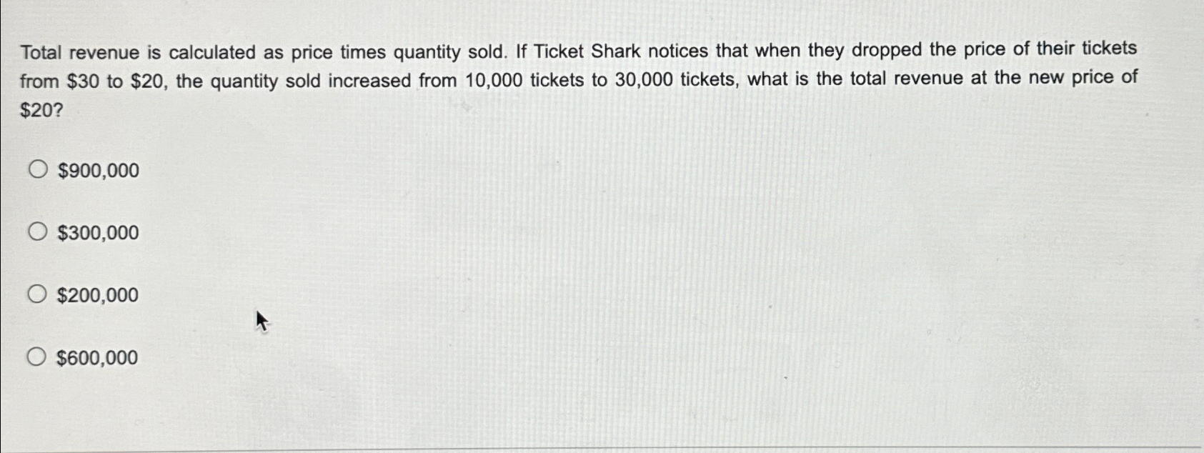 Solved Total revenue is calculated as price times quantity | Chegg.com
