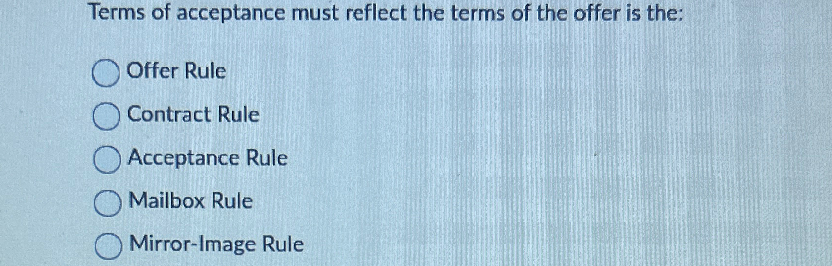 Solved Terms of acceptance must reflect the terms of the | Chegg.com