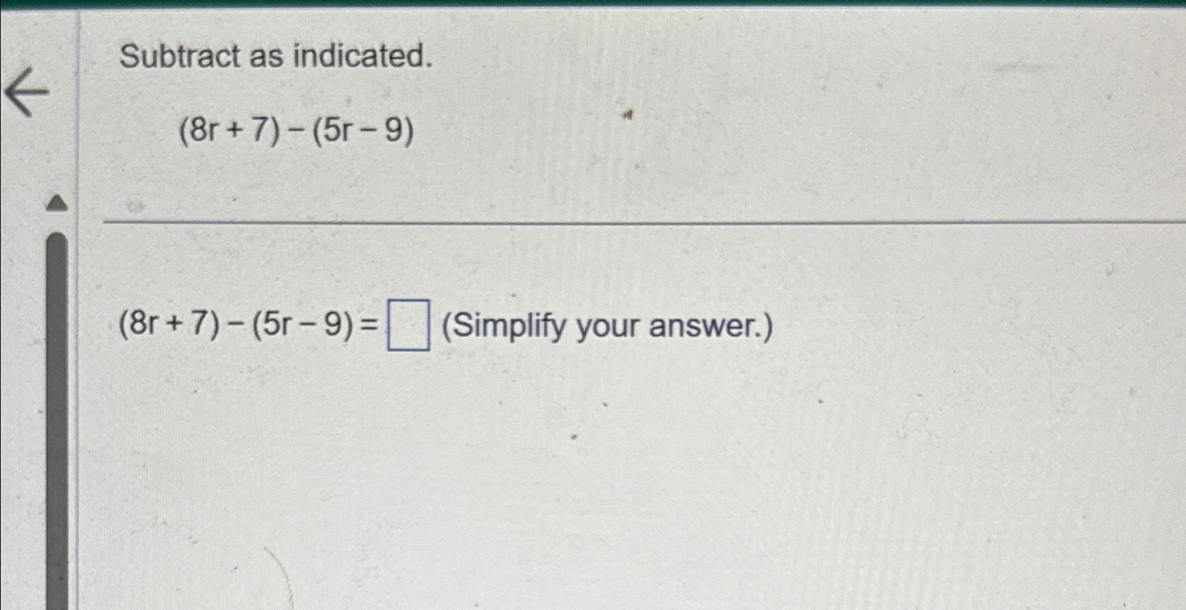 Solved Subtract as | Chegg.com