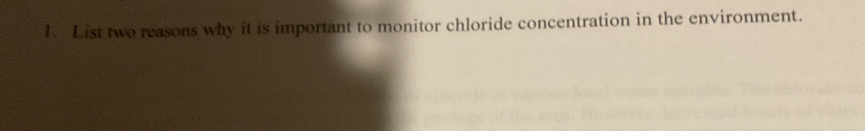 High Quality SOLUTION List two reasons why it is important to monitor | Chegg.com