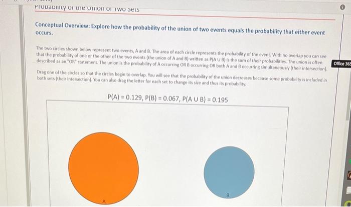 Solved Conceptual Overview: Explore how the probability of | Chegg.com