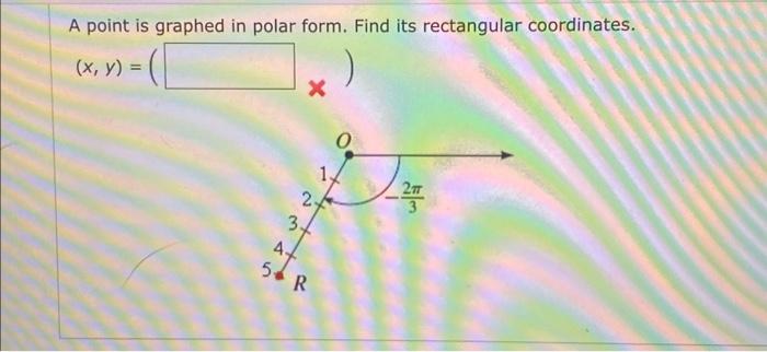 Solved A point is graphed in polar form. Find its | Chegg.com