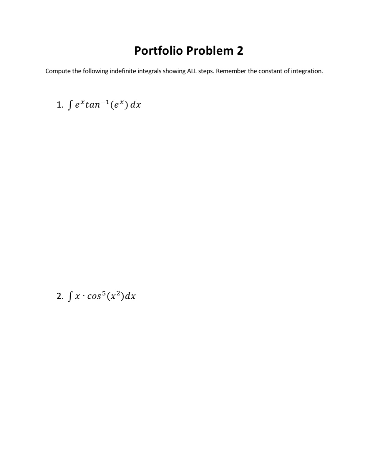 Solved Show All Steps Pleaseportfolio Problem 2compute The
