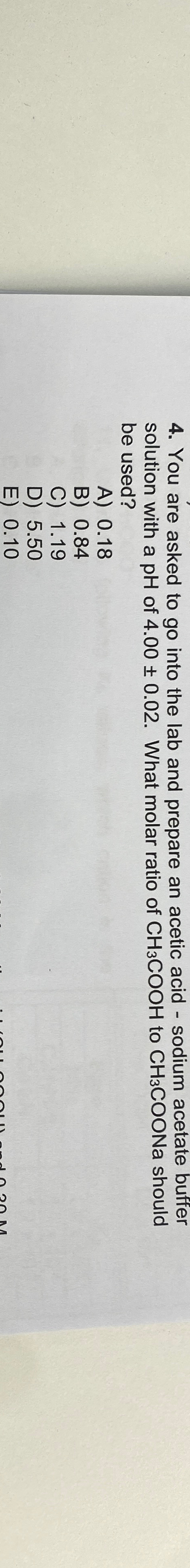 Solved You are asked to go into the lab and prepare an | Chegg.com