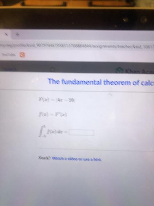 Solved The fundamental theorem of calc | Chegg.com