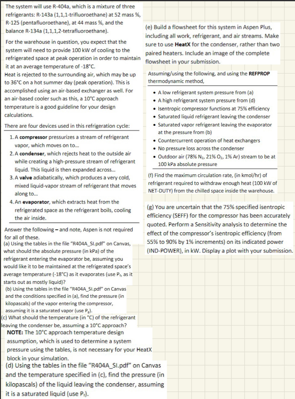 Solved refrigerants: R-143a (1,1,1-trifluoroethane) ﻿at 52 | Chegg.com