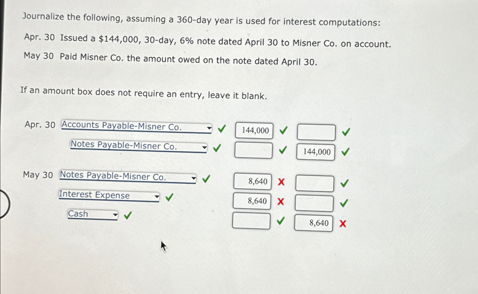Solved Journalize the following, assuming a 360-day year is | Chegg.com