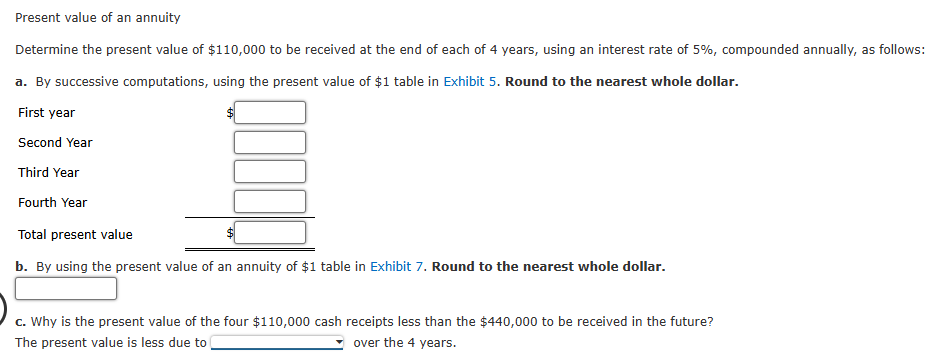 Solved Present value of an annuity Determine the present | Chegg.com