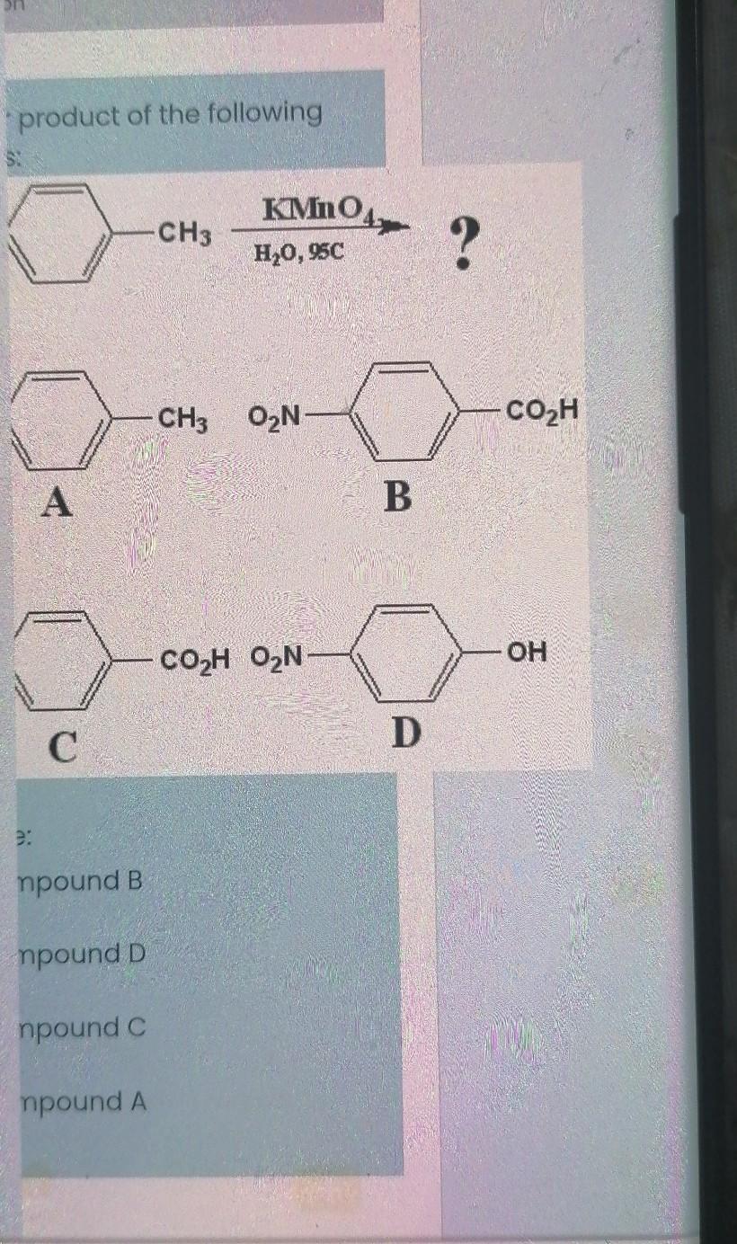 Solved The major product of the following reaction is: O2N | Chegg.com