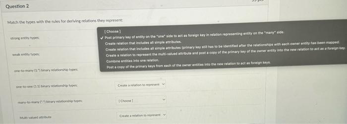 Solved Match the types with the rules for deriving relations | Chegg.com