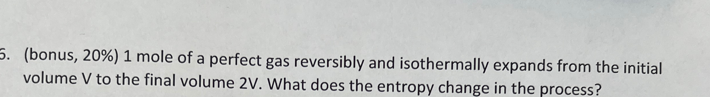 Solved 1 ﻿mole of a perfect gas reversibly and isothermally | Chegg.com