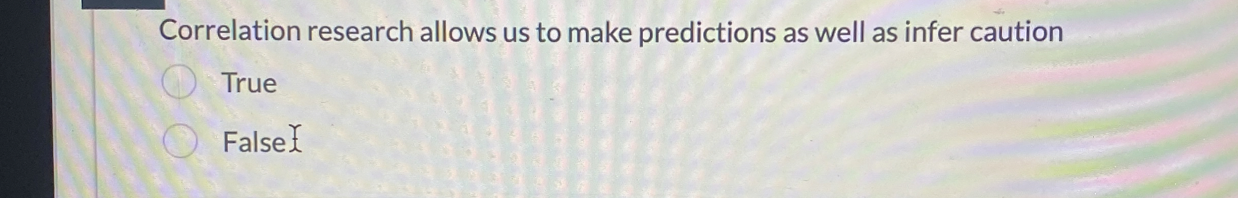 Solved Correlation research allows us to make predictions as | Chegg.com