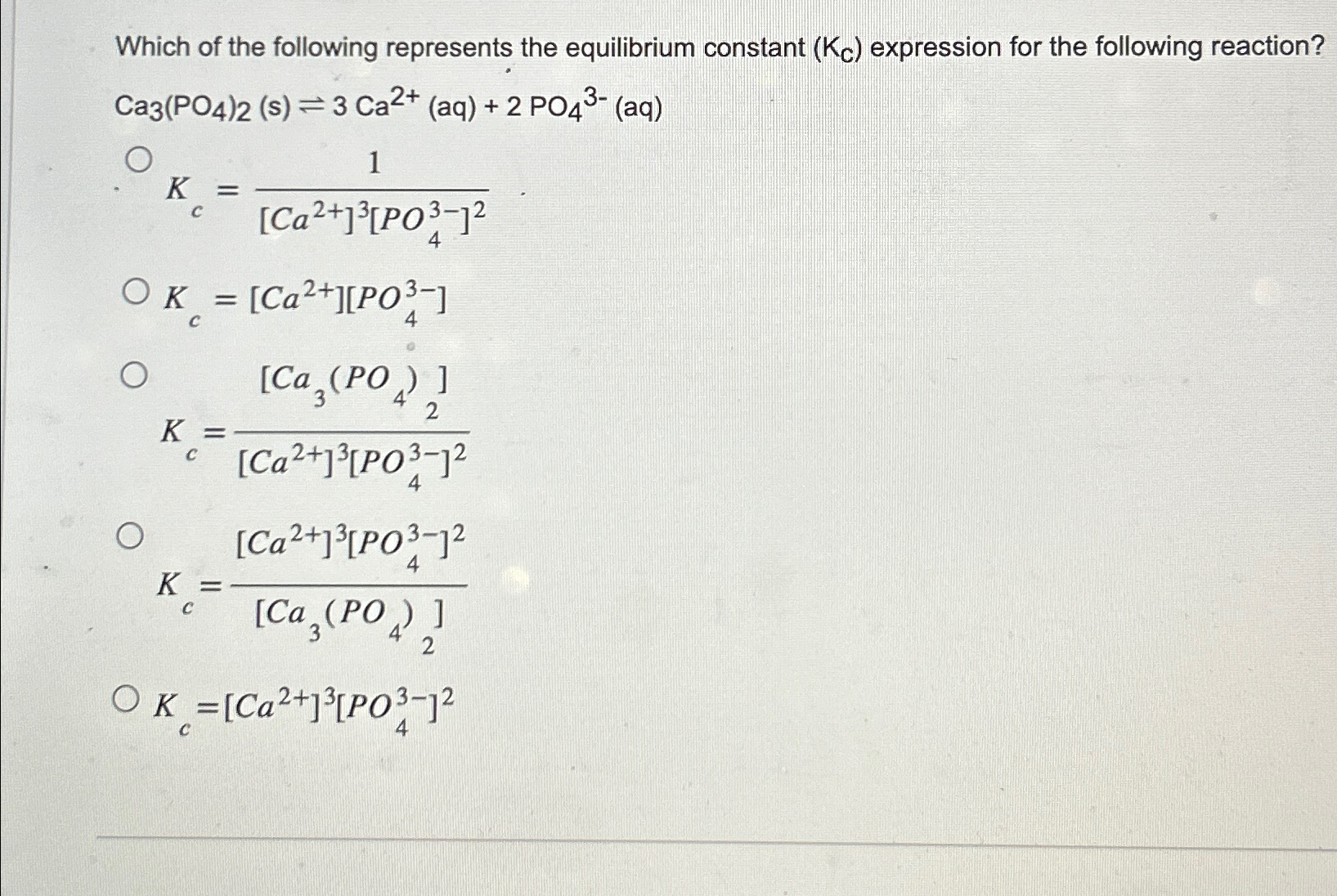 Solved Which of the following represents the equilibrium | Chegg.com
