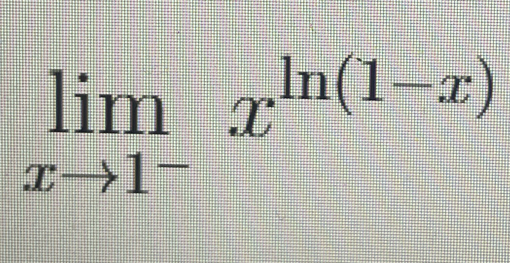 Solved limx→1-xln(1-x)Solve using L'Hopital's Rule and still | Chegg.com