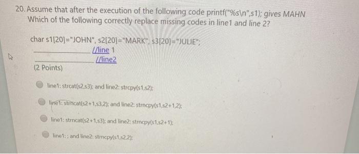 Solved 17. Consider the code int k char c] = "BCDEFGH"; char | Chegg.com