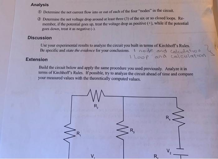 Analysis (1) Determine the net current flow into or | Chegg.com